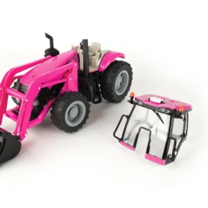 ERTL 1/16 Big Farm Case IH Magnum Pink Tractor with Loader and Lights & Sounds