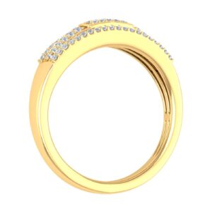 1/4 Carat Diamond Wedding Band Ring in 10K Yellow Gold (Ring Size 10) (I1-I2 Clarity)