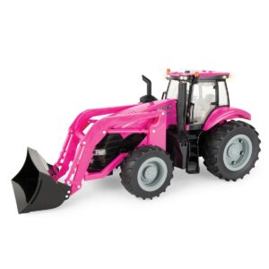 ertl 1/16 big farm case ih magnum pink tractor with loader and lights & sounds