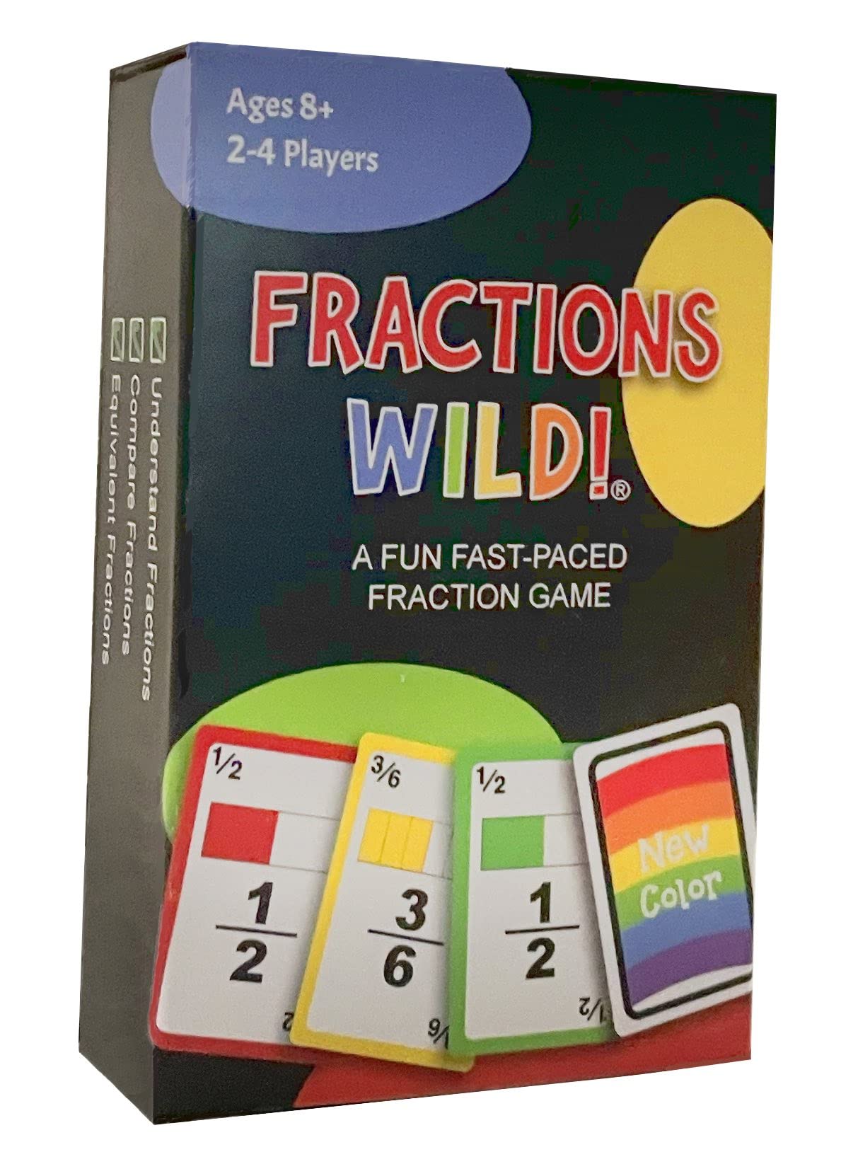 Fractions Wild - Match Fraction Number or Color to be The First to get rid of All Your Cards! Easy to Learn, Fun to pla Math Game for 3rd, 4th, 5th and 6th Grades.