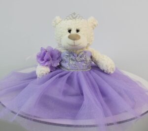 20 inches quince anos quinceanera last doll teddy bear with dress (centerpiece) b16631-5 (lavender1)