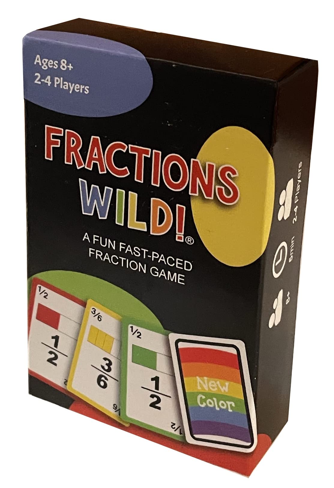 Fractions Wild - Match Fraction Number or Color to be The First to get rid of All Your Cards! Easy to Learn, Fun to pla Math Game for 3rd, 4th, 5th and 6th Grades.