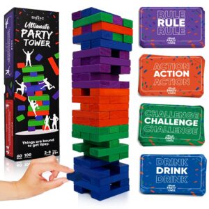 SWOOC - Ultimate Party Tower - 100 Original Commands, 60 Blocks & 1000's of Hilarious Rule Combinations - A Tipsy Spin on Fun Classic Games for Power Hour - Ages 21+