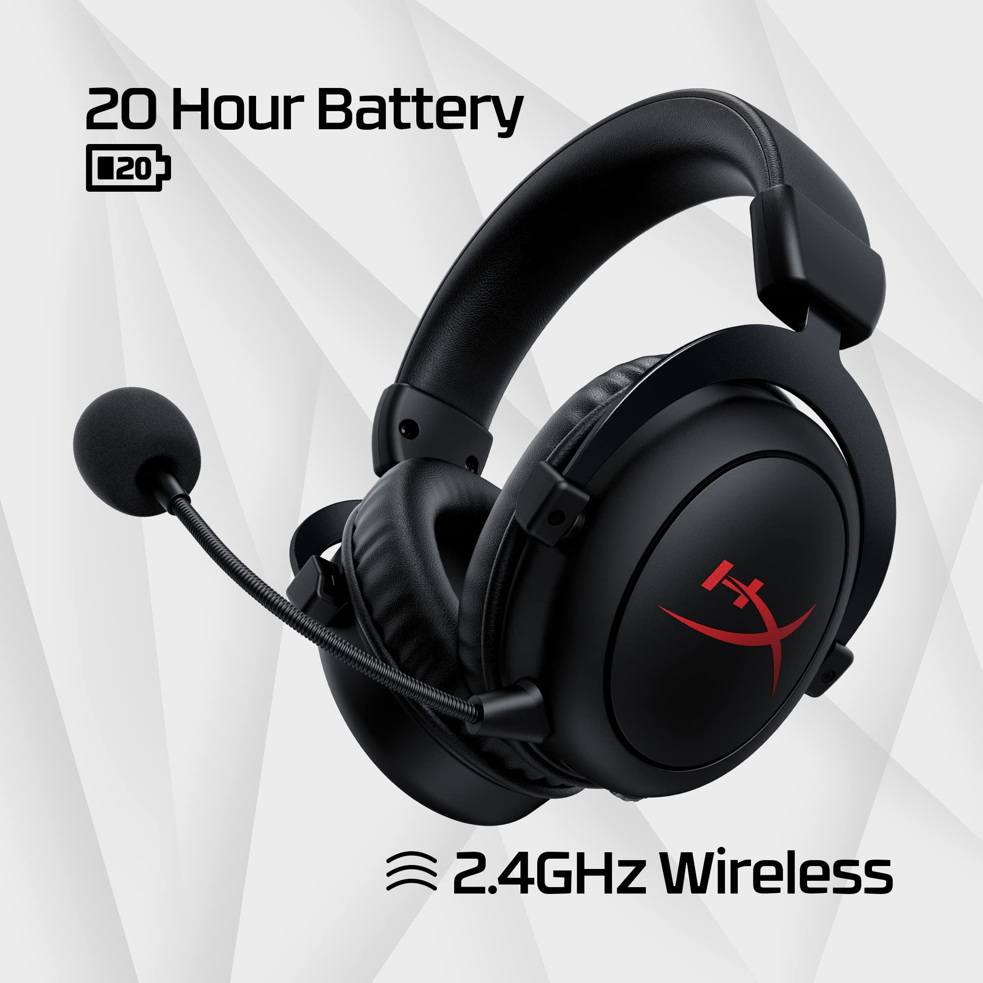 HyperX Cloud Core Wireless Gaming Headset for PC with DTS Headphone:X Spatial Audio, Detachable Noise-Cancelling Microphone, Memory Foam Ear Pads, Durable Aluminum Frame, Black (Renewed)