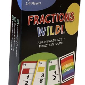 Fractions Wild - Match Fraction Number or Color to be The First to get rid of All Your Cards! Easy to Learn, Fun to pla Math Game for 3rd, 4th, 5th and 6th Grades.