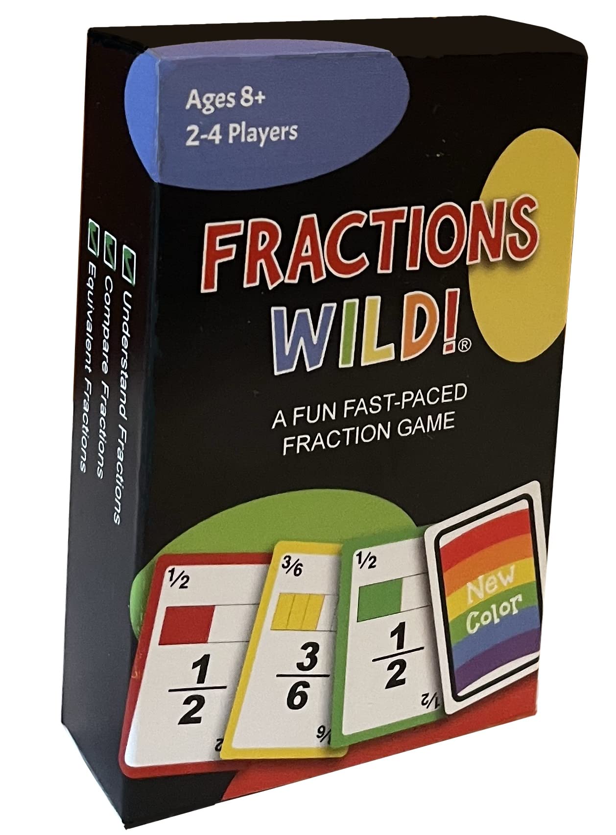 Fractions Wild - Match Fraction Number or Color to be The First to get rid of All Your Cards! Easy to Learn, Fun to pla Math Game for 3rd, 4th, 5th and 6th Grades.