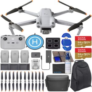 digital village dji mavic air 2s fly more combo - drone quadcopter uav with 20mp camera 5.4k video 128gb pilot bundle with backpack + landing pad + more (renewed)