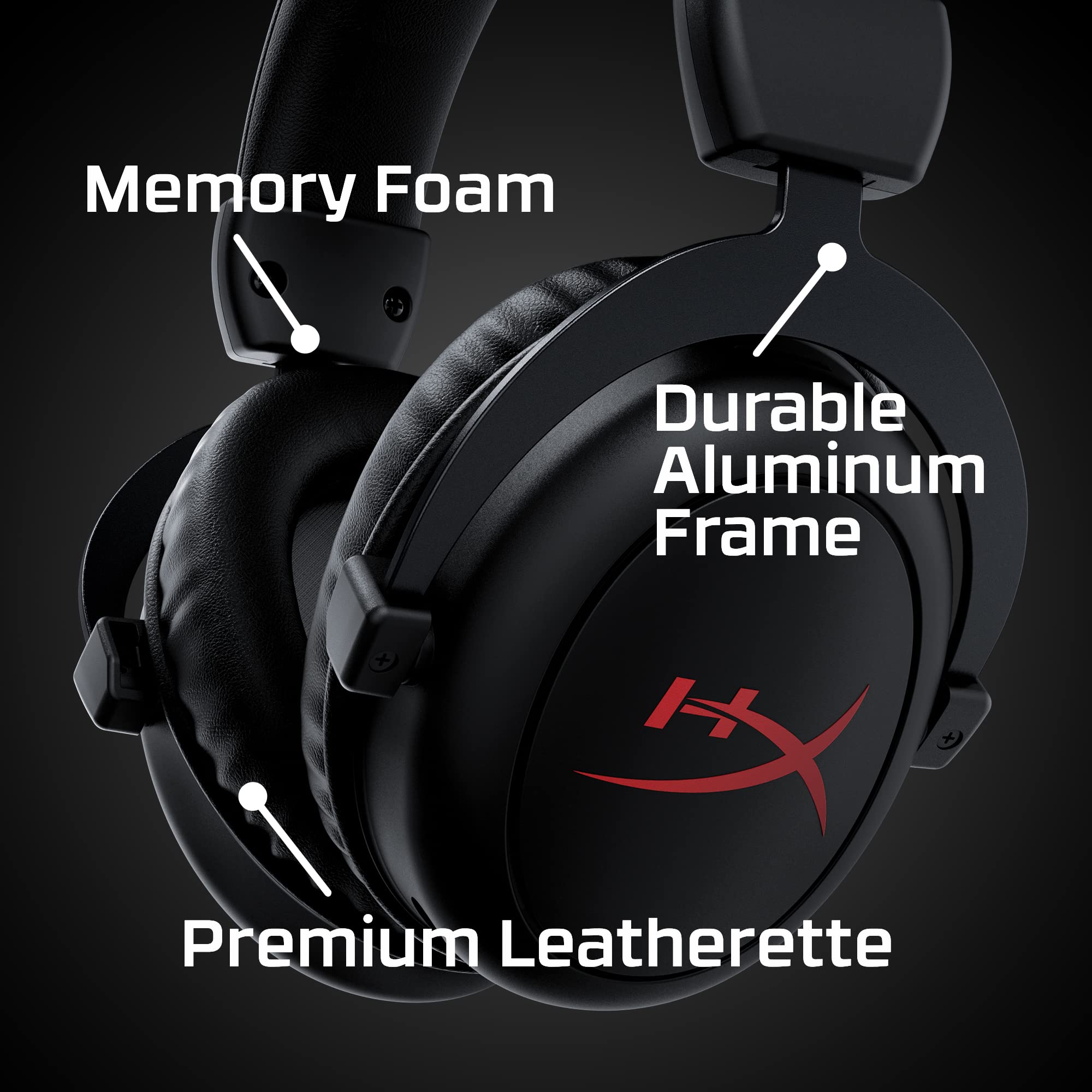 HyperX Cloud Core Wireless Gaming Headset for PC with DTS Headphone:X Spatial Audio, Detachable Noise-Cancelling Microphone, Memory Foam Ear Pads, Durable Aluminum Frame, Black (Renewed)