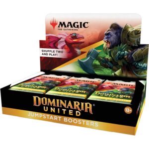 magic: the gathering dominaria united jumpstart booster box | 18 packs (360 magic cards)