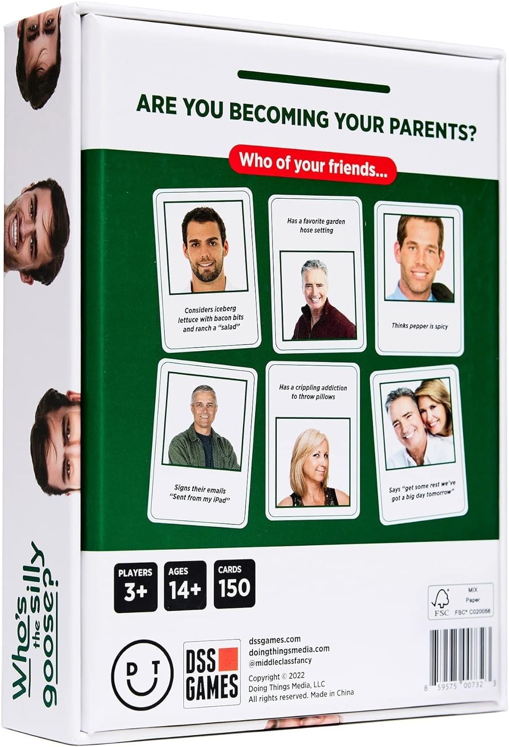 DSS Games Who's The Silly Goose? [A Middle Class Fancy Party Game] to Decide Who's Most Likely to Become Their Parents.