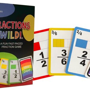 Fractions Wild - Match Fraction Number or Color to be The First to get rid of All Your Cards! Easy to Learn, Fun to pla Math Game for 3rd, 4th, 5th and 6th Grades.