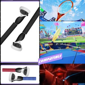 (1 + 1) Ermorgen Golf Clubs Compatible for Oculus Quest 2, Handles Controller Grips for Beat Saber, VR Extension Accessories for Enhanced Gaming Experience Meta Quest 2