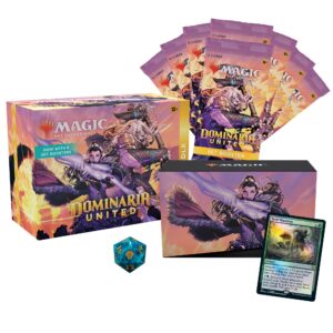 magic: the gathering dominaria united bundle | 8 set boosters + accessories