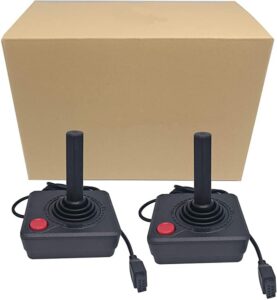 childmory controller 2pcs black retro classic gamepad joysticks for atari 2600 system console