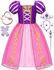 knemmy princess costume dress up clothes for little girl halloween cosplay christmas birthday outfit