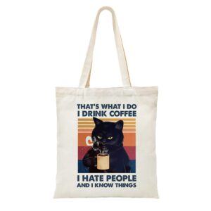 zhantuone canvas tote bag，gifts for cat lover，gift for cat mom，cat lover birthday gifts，friend birthday gift，friendship gifts，best gift for friends，funny cat tote bag