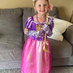 knemmy Princess Costume Dress Up Clothes for Little Girl Halloween Cosplay Christmas Birthday Outfit