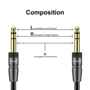 J&D 1/8 to XLR Cable and 1/4 inch TRS Cable Bundle, Gold Plated Copper Shell TRS Male 1/8 inch 3.5mm to XLR Female Balanced Audio Cable, 6.35mm 1/4 inch TRS Male to Male Stereo Instrument Cable