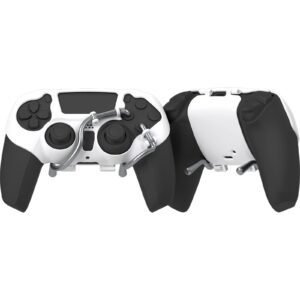 exknight leverback fps mechanical paddles attachment, back buttons gaming paddles for ps5 controller (white)