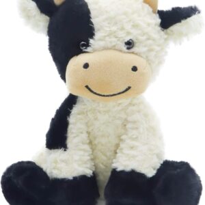 RELIGES 9" Cute Cow Stuffed Animals Soft Cuddly Cow Plush Stuffed Animal Birthday Gifts for Boys and Girls, Plush Animal Decorations (Cows - Sitting)