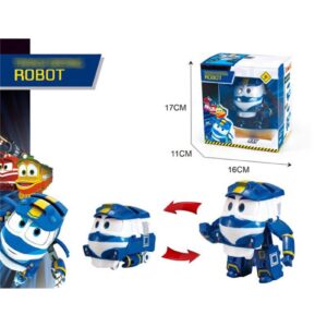 ZYYYWW Kay Kids Toys,Trains Deformation Toy Plastic Robot Blue Toys for Little Boys Toys