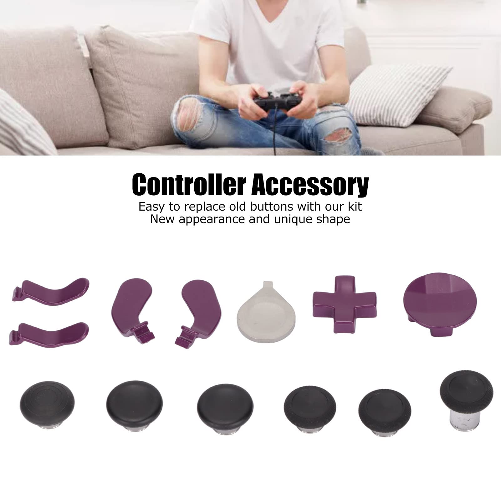 Gaming Accessory Replacement Parts, for One Controller Accessory Kit Replacement DIY Key Sets for One Elite Series 2 [video game]