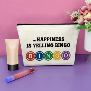 Sazuwu Bingo Lover Gift Bingo Game Gift for Women Makeup Bag Birthday Gifts for Bingo Player Bingo Gambler Gift Cosmetic Bag Lucky Bingo Gifts Christmas Gifts for Her Cosmetic Travel Pouch