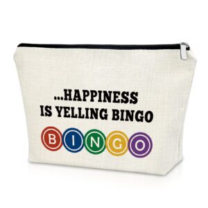 sazuwu bingo lover gift bingo game gift for women makeup bag birthday gifts for bingo player bingo gambler gift cosmetic bag lucky bingo gifts christmas gifts for her cosmetic travel pouch