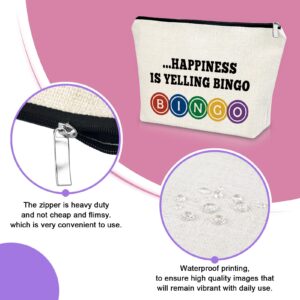 Sazuwu Bingo Lover Gift Bingo Game Gift for Women Makeup Bag Birthday Gifts for Bingo Player Bingo Gambler Gift Cosmetic Bag Lucky Bingo Gifts Christmas Gifts for Her Cosmetic Travel Pouch