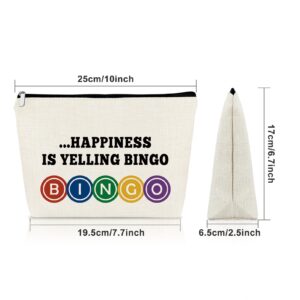 Sazuwu Bingo Lover Gift Bingo Game Gift for Women Makeup Bag Birthday Gifts for Bingo Player Bingo Gambler Gift Cosmetic Bag Lucky Bingo Gifts Christmas Gifts for Her Cosmetic Travel Pouch