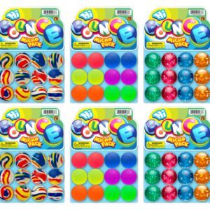 2CHILL Super Bouncy Balls Hi Bounce (6 Packs of 12 Balls) Small Toys Party Favors. Racketball Kids Prize Premium Giveaways Gift Toy. Mini Colorful Rubber Balls. Bulk Party Favors. 967-6s