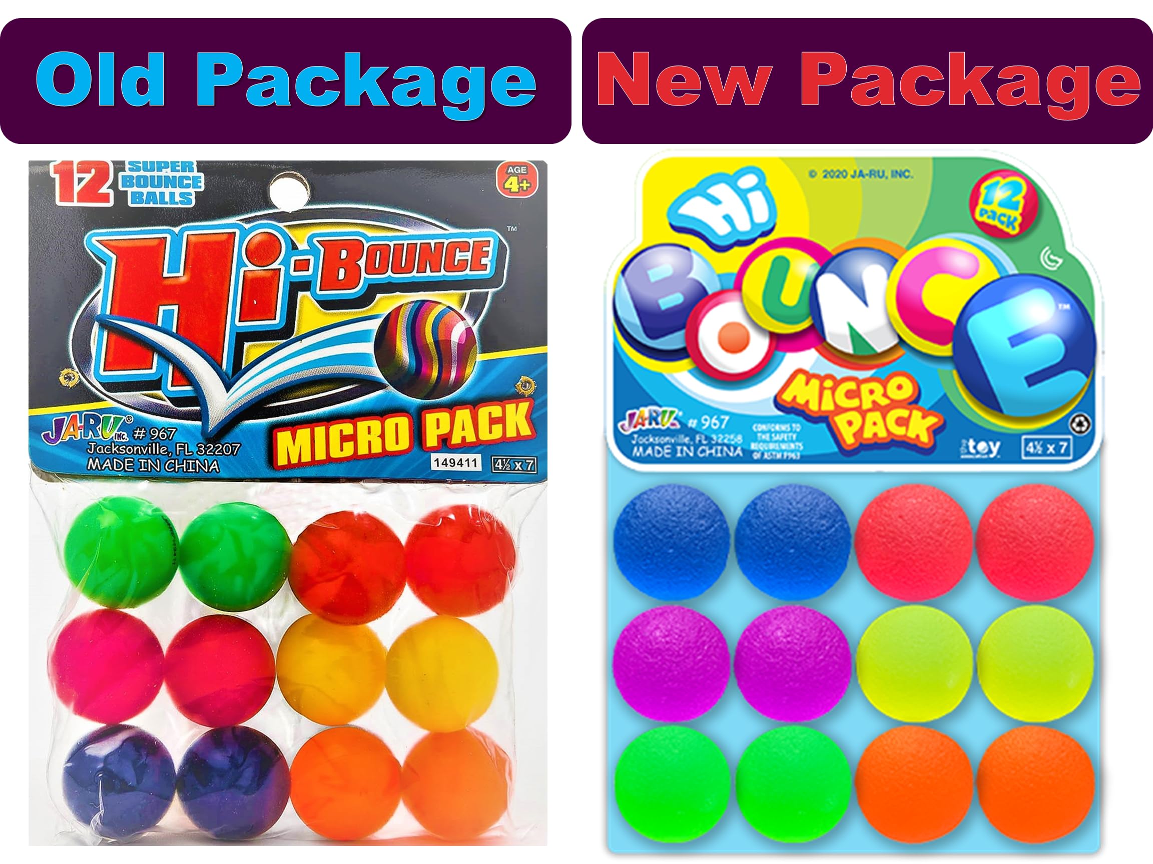 2CHILL Super Bouncy Balls Hi Bounce (6 Packs of 12 Balls) Small Toys Party Favors. Racketball Kids Prize Premium Giveaways Gift Toy. Mini Colorful Rubber Balls. Bulk Party Favors. 967-6s