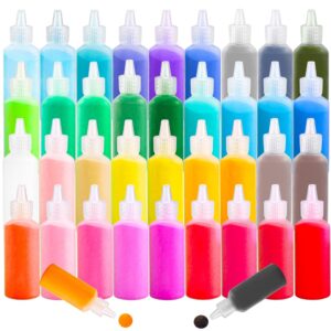 niurewan 38 pcs sand art,1.25oz colored sand art bottles,sand arts and crafts kit,scenic sand for kids,painting,crafts,diy,wedding decor,decorations