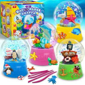 goodyking make your own water globe - snow water stem projects diy activities glitters supplies perfect arts and crafts clay for girls boys kids ages 4-6 4-8 6-8 8-12 + years old materials stuff games