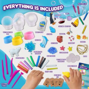 Goodyking Make Your Own Water Globe - Snow Water Stem Projects Diy Activities Glitters Supplies Perfect Arts And Crafts Clay For Girls Boys Kids Ages 4-6 4-8 6-8 8-12 + Years Old Materials Stuff Games