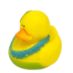 Cool Rubber Ducks (2") Standard Size. (12 Pack) Cute Duck Bath Tub Pool Toys. (Luau Rubber Duckies)