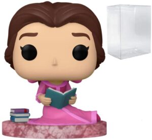 pop disney: ultimate princess - belle funko vinyl figure (bundled with compatible box protector case), multicolor, 3.75 inches