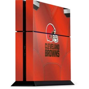 skinit decal gaming skin compatible with ps4 console - officially licensed nfl cleveland browns team jersey design