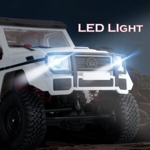 FMTStore R/C MN-86S | Upgrade Version 4WD 1/12 2.4G Remote Control Big G500 RC Car Rock Crawler Climbing Off Road Truck with Headlight RTR Vehicle Models for Kids and Adults - Matt Grey