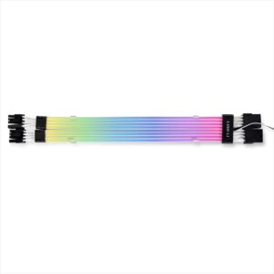 LIAN LI Strimer Plus V2 8 Pin (PW8-PV2) - Addressable RGB VGA Power Cable-(No Controller Included) - for Dual 8 PIN GPU Connector