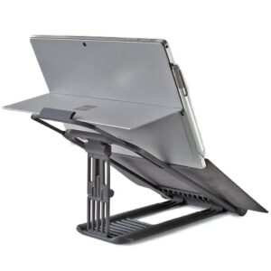 cutting edge industries surface pro stand: lift your surface with keyboard attached - reduce neck pain, improve camera angle, portable, adjustable, easy to use