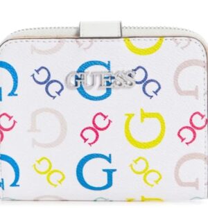 Guess Women's G Logo Print Small Wallet - White Multi