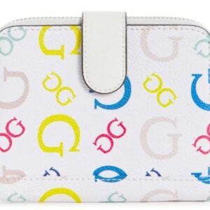 Guess Women's G Logo Print Small Wallet - White Multi