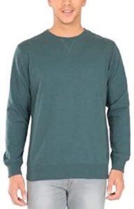 eddie bauer men’s fleece lined crew sweatshirt (xx-large, green)