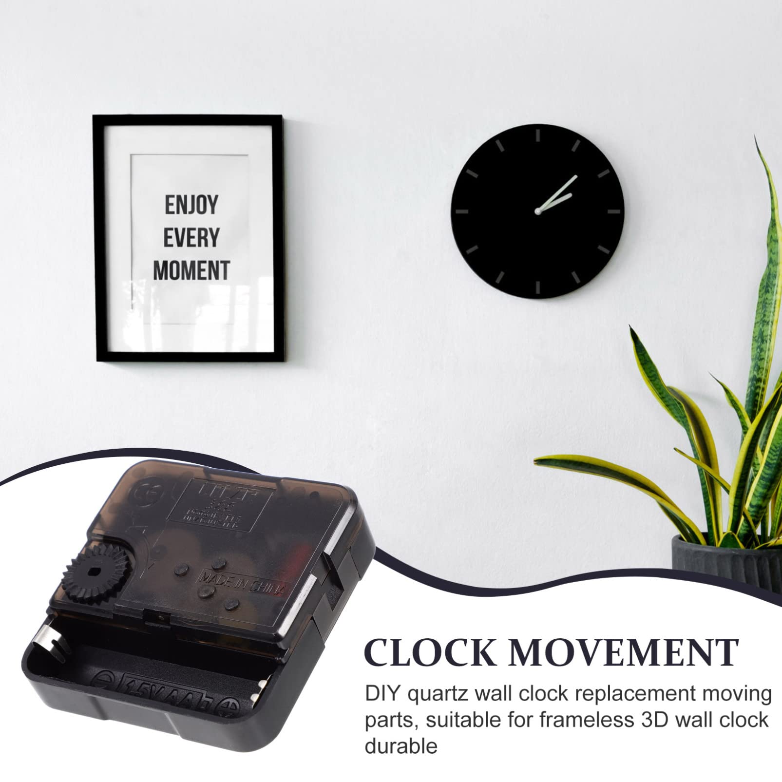 EXCEART Clock Movement Mechanism- Wall Clock Movement Mechanism Clock Repair Parts Replacement Battery Operated Silent Clock Movements