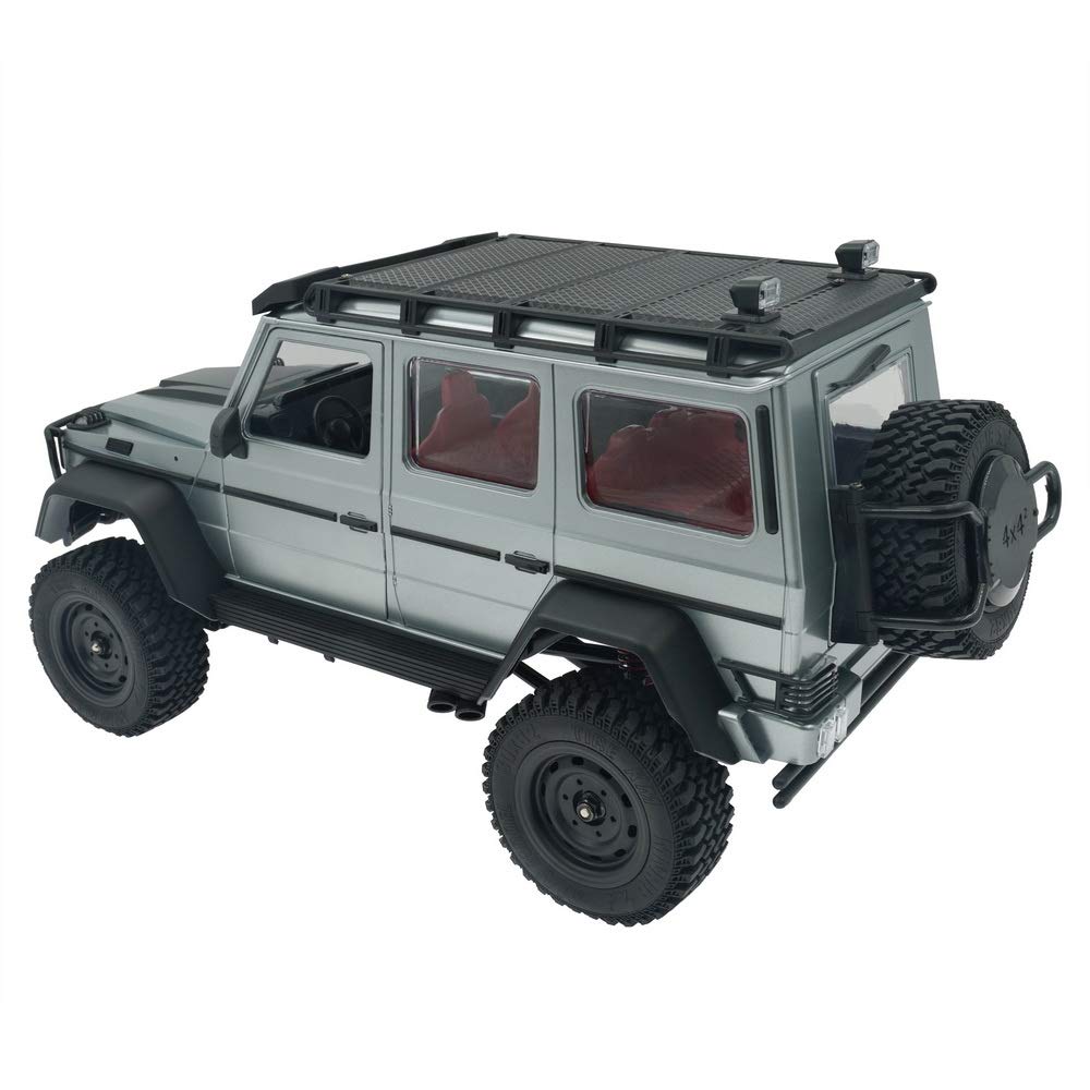 FMTStore R/C MN-86S | Upgrade Version 4WD 1/12 2.4G Remote Control Big G500 RC Car Rock Crawler Climbing Off Road Truck with Headlight RTR Vehicle Models for Kids and Adults - Matt Grey