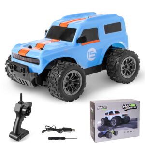 night lions tech rc cars for kids 2wd remote control car 2 batteries alloy monster trucks 60mins play time electric toy off-road crawler gift for boys and girls