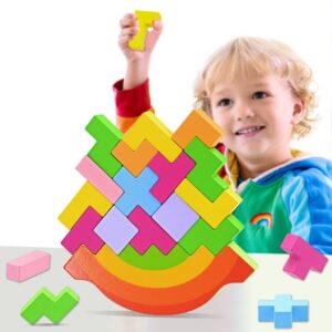 phinienland balance blocks montessori toys for toddlers, education for fine motor skills - sorting & matching