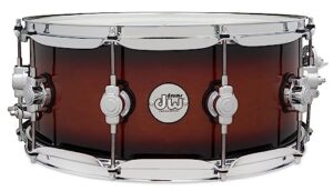 dw design series snare drum - 6 x 14-inch - tobacco burst