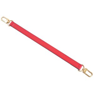 genuine leather plain strap replacement top handle leather strap for handbag (red, 26 in)